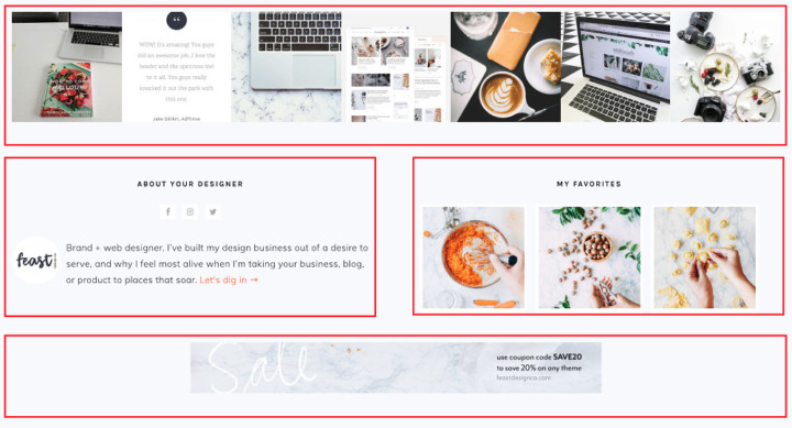 Configure the Foodie Pro Footer Widgets - Feast Design Co.