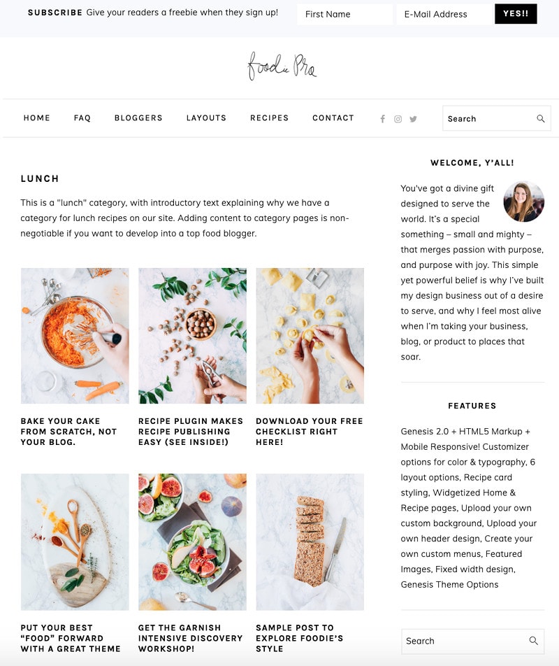 Configure the classic theme category Pages - Feast Design Co.